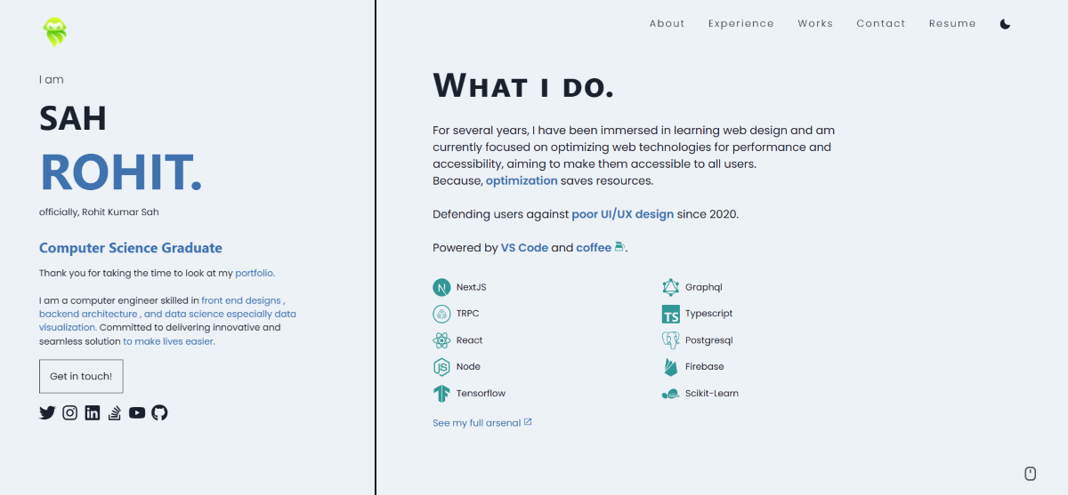 Rohit Sah | Computer Science Graduate